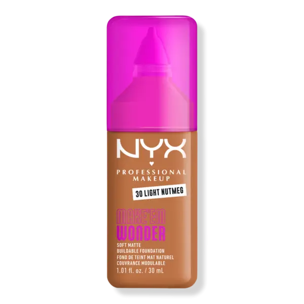 NYX PROFESSIONAL MAKEUP Make 'em Wonder, 24h Soft Matte Foundation - Light Nutmeg