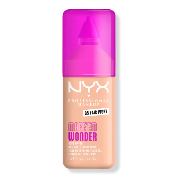 NYX PROFESSIONAL MAKEUP Make 'em Wonder, 24h Soft Matte Foundation - Fair Ivory