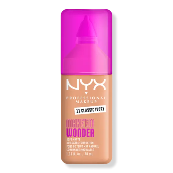 NYX PROFESSIONAL MAKEUP Make 'em Wonder, 24h Soft Matte Foundation - Classic Ivory