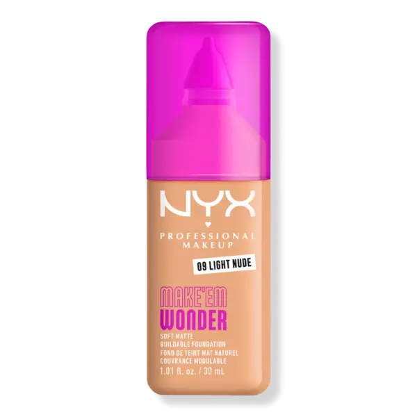 NYX PROFESSIONAL MAKEUP Make 'em Wonder, 24h Soft Matte Foundation - Light Nude
