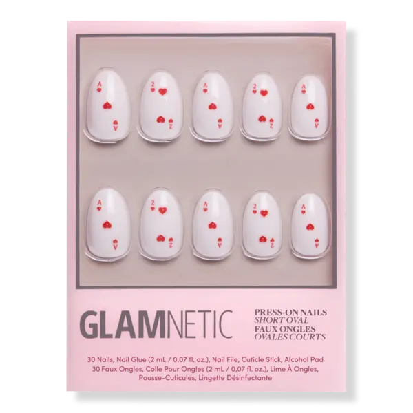 GLAMNETIC Ace Of Hearts Press-on Nails - One-color