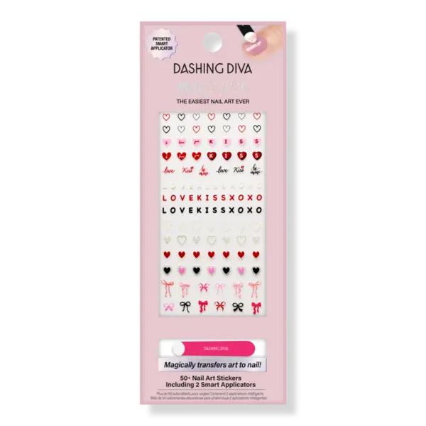 DASHING DIVA Magic Pick Nail Stickers, Secret Love Letter - One-color