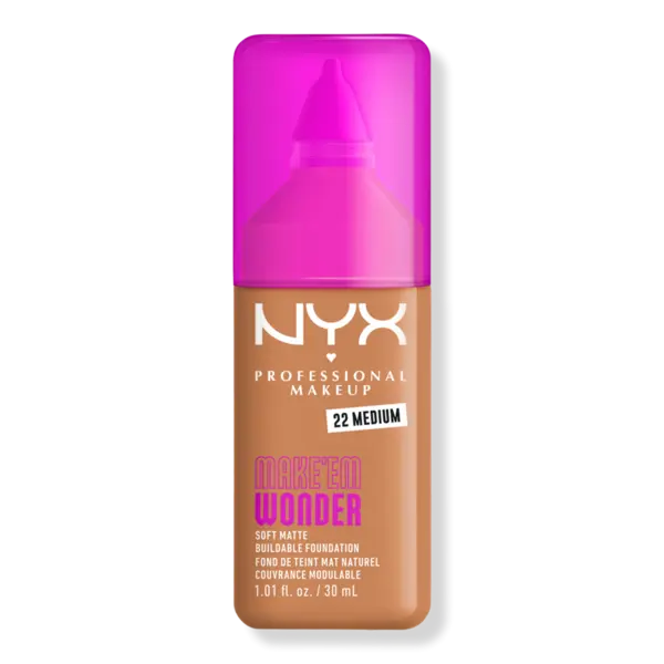 NYX PROFESSIONAL MAKEUP Make 'em Wonder, 24h Soft Matte Foundation - Medium