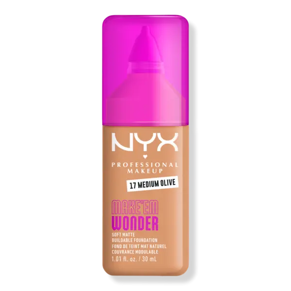NYX PROFESSIONAL MAKEUP Make 'em Wonder, 24h Soft Matte Foundation - Medium Olive