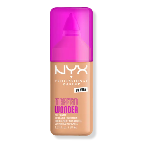 NYX PROFESSIONAL MAKEUP Make 'em Wonder, 24h Soft Matte Foundation - Nude