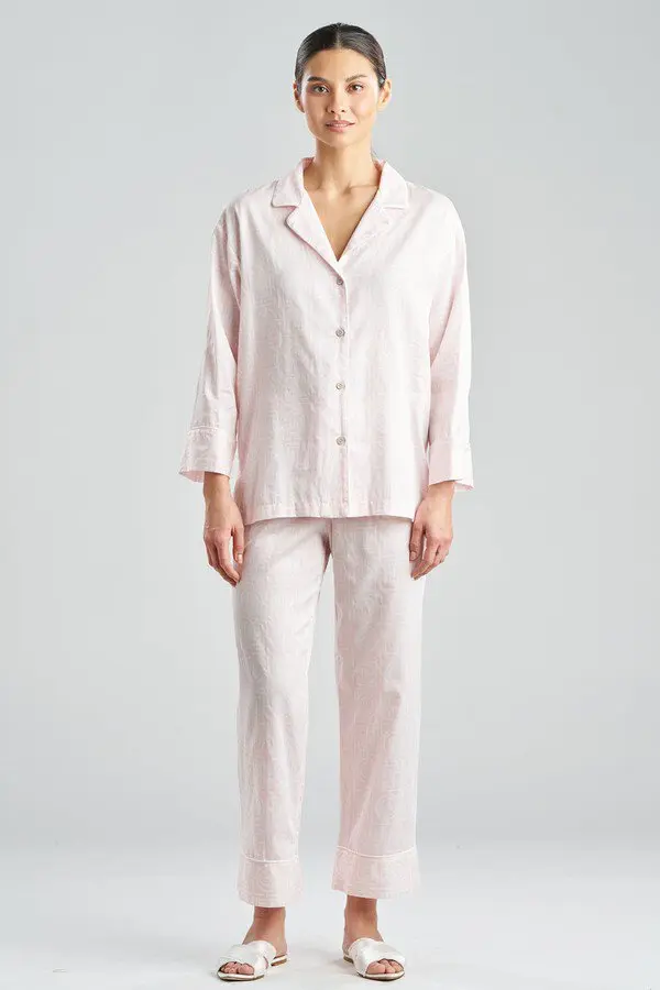 Natori Infinity Cotton Sateen Notch Pj - Pink