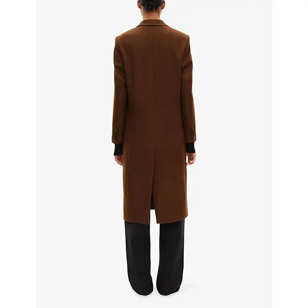 The Kooples Notched-lapel Single-breasted Wool-blend Coat