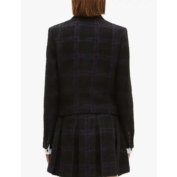 The Kooples Checked Wool-blend Jacket