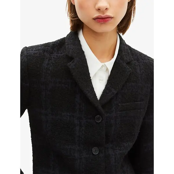 The Kooples Checked Wool-blend Jacket