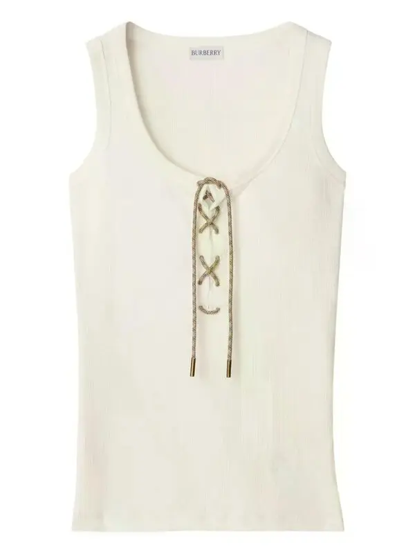 Burberry Adjustable Drawcord Tank Top - Neutrals
