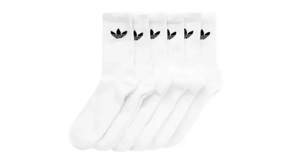 Adidas Trefoil Crew Cushioned Socks - White