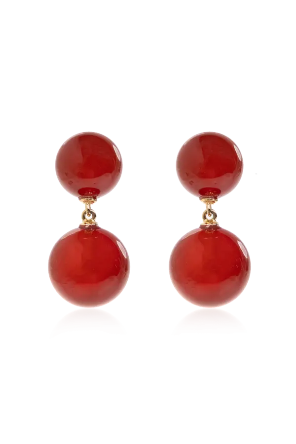 Lié Studio Earrings With Carnelian Stone - Red