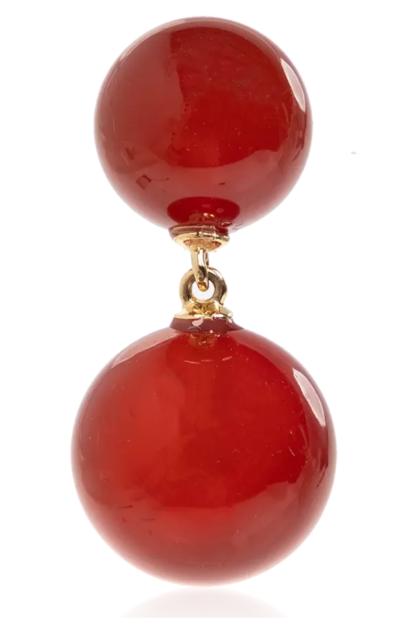 LIÉ STUDIO Earrings With Carnelian Stone - Red