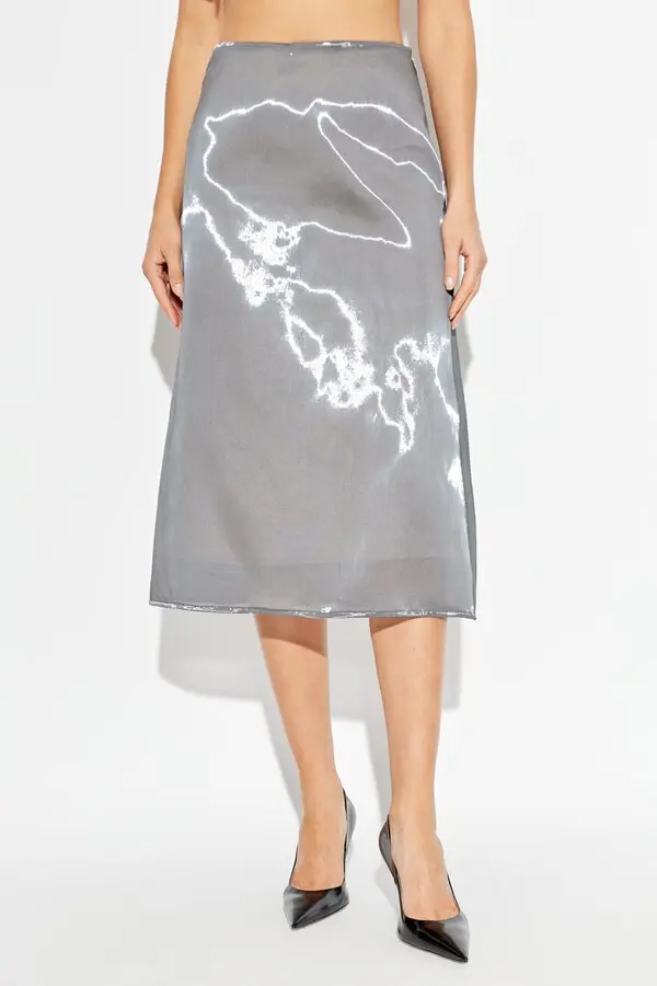 Fabiana Filippi Shimmering-finish Midi Skirt