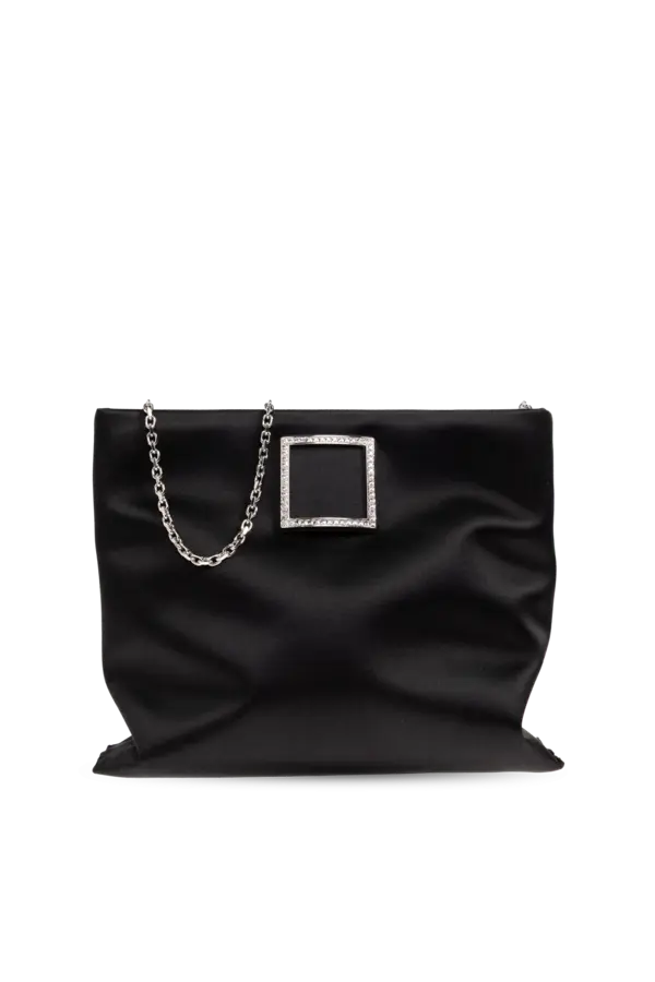 ROGER VIVIER Pilgrim" Shoulder Bag In Silk And Viscose - Black