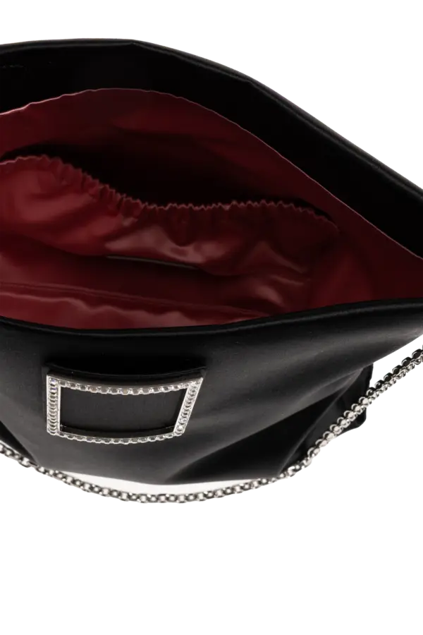 ROGER VIVIER Pilgrim" Shoulder Bag In Silk And Viscose - Black