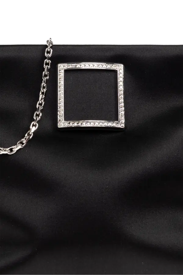 ROGER VIVIER Pilgrim" Shoulder Bag In Silk And Viscose - Black