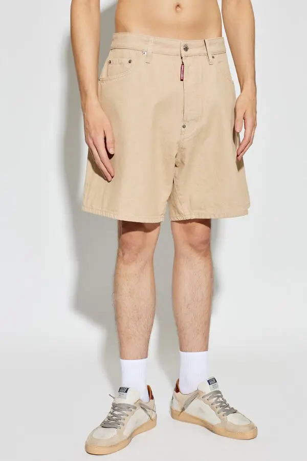 Dsquared2 Boxer Denim Shorts - Beige