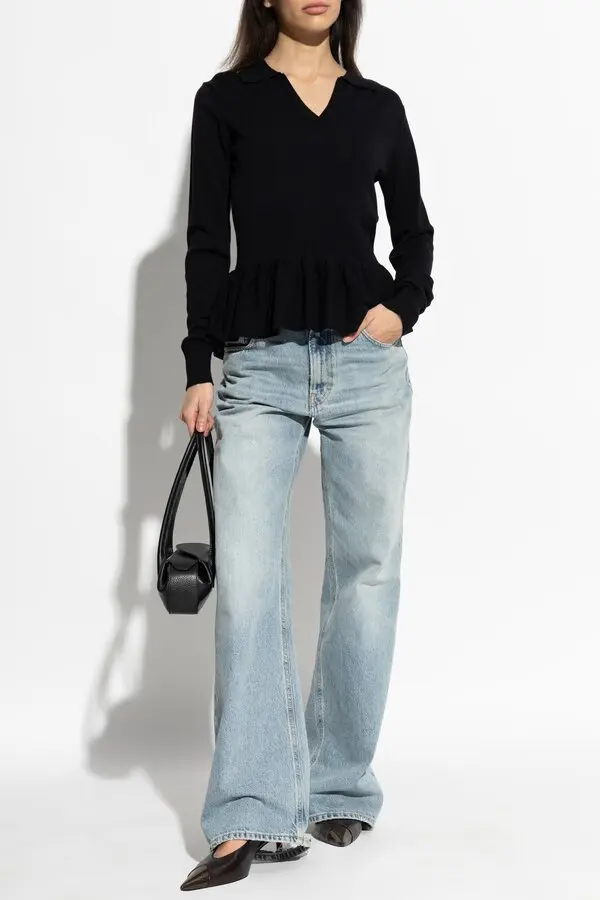 ROTATE BY BIRGER CHRISTENSEN Peplum Sweater