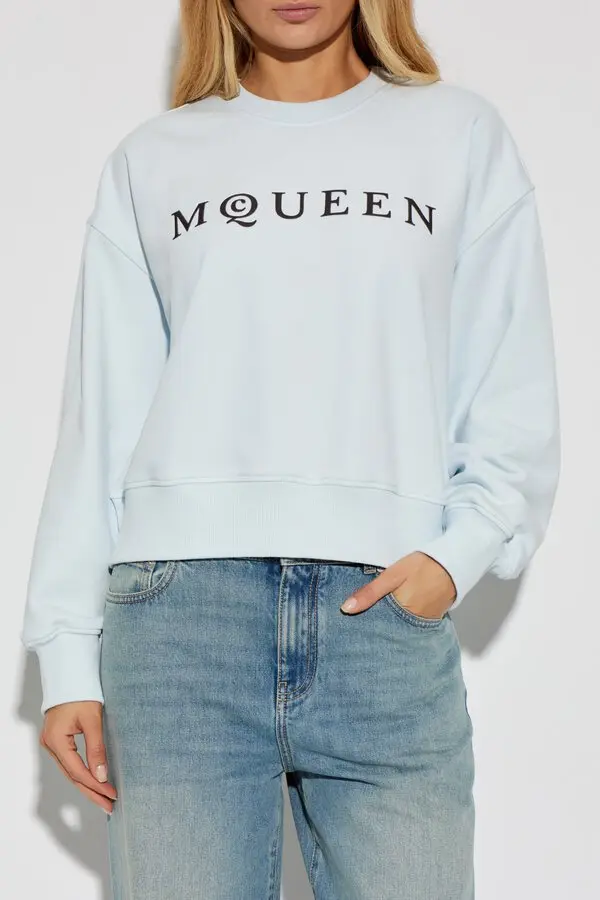 Alexander McQueen Logo Velvety Sweatshirt