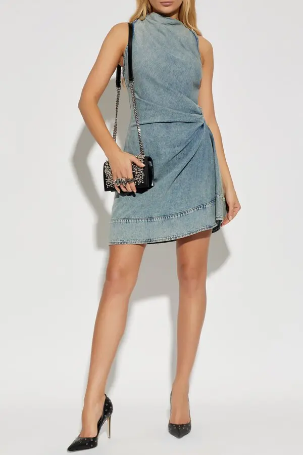Alexander Mcqueen Denim Dress - Blue | Editorialist