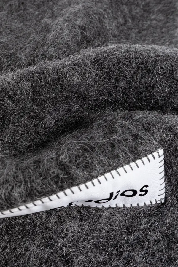 Acne Studios Scarf With Logo - Grey