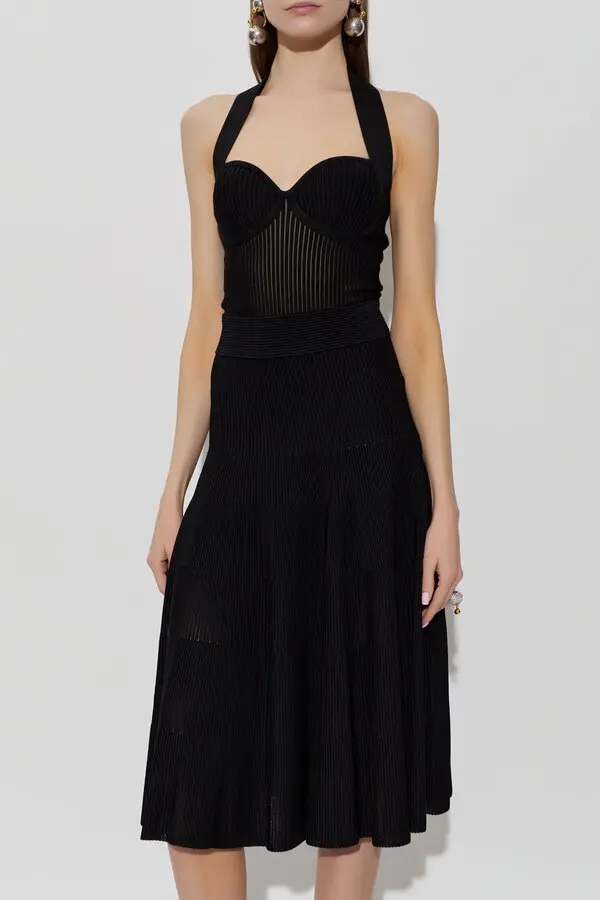Balmain Backless Knit Dress
