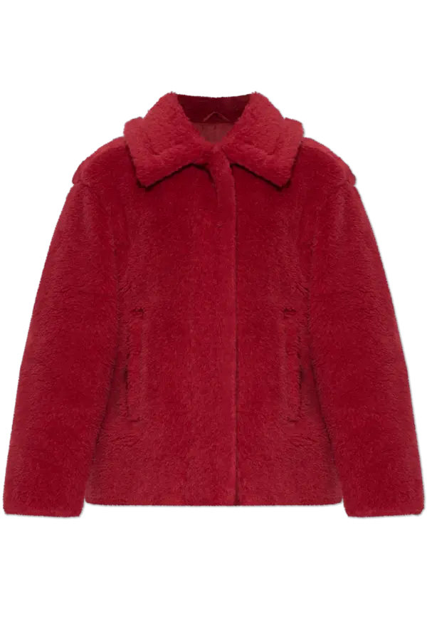 Max Mara Fur Coat - Red