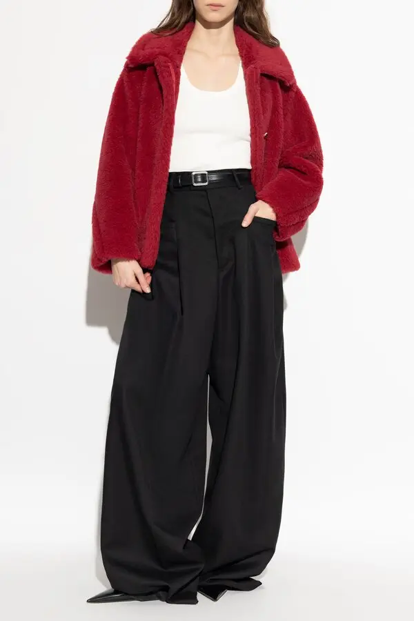 Max Mara Fur Coat - Red
