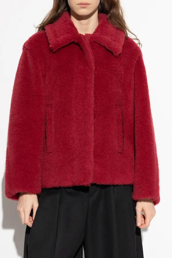 Max Mara Fur Coat - Red