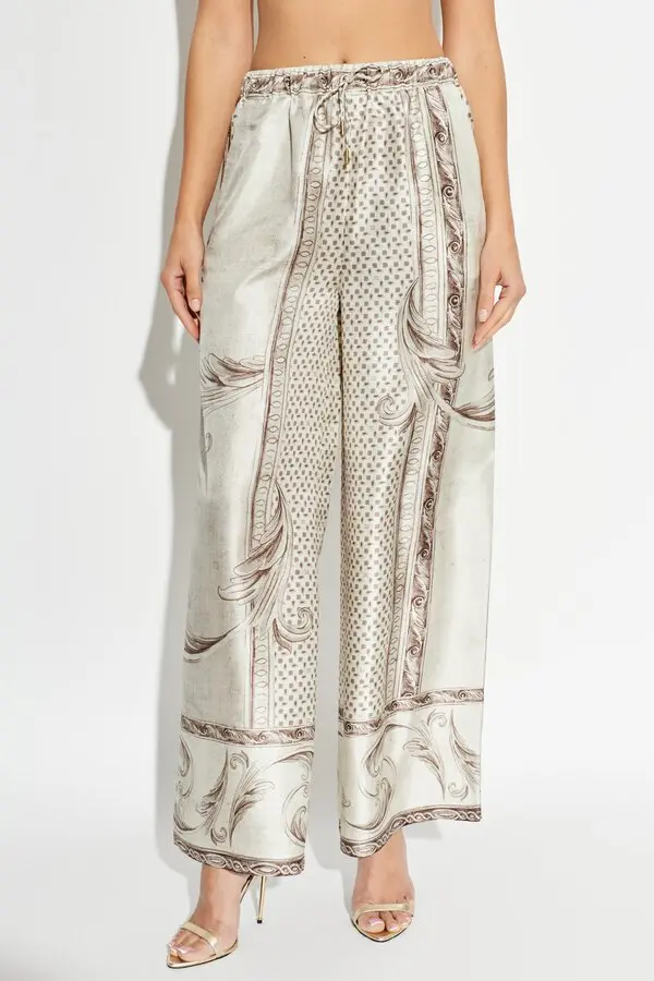 Max Mara Rive Palazzo Trousers - Cream