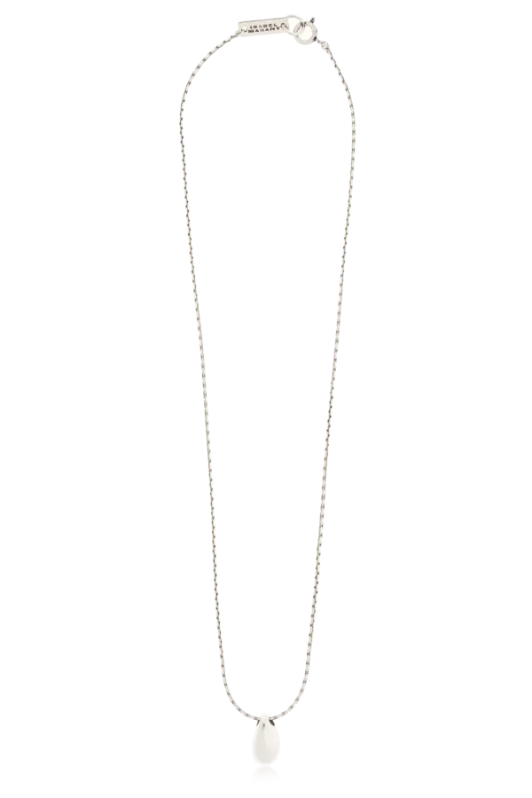 Isabel Marant Brass Necklace With Smooth Drop