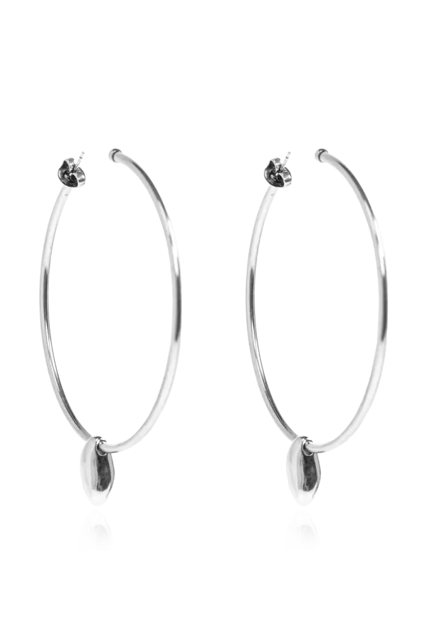 Isabel Marant Étoile Round Hoop Earrings With Pendant - Silver