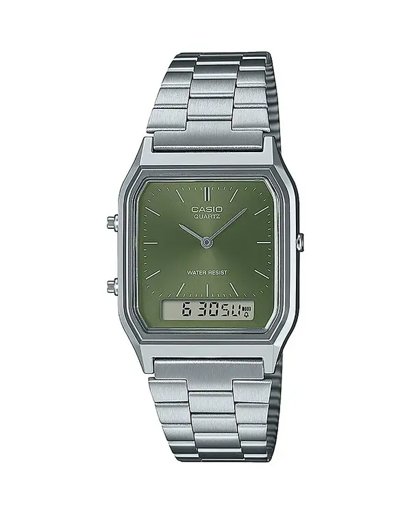 G-Shock Casio Vintage Watch - Silver/green