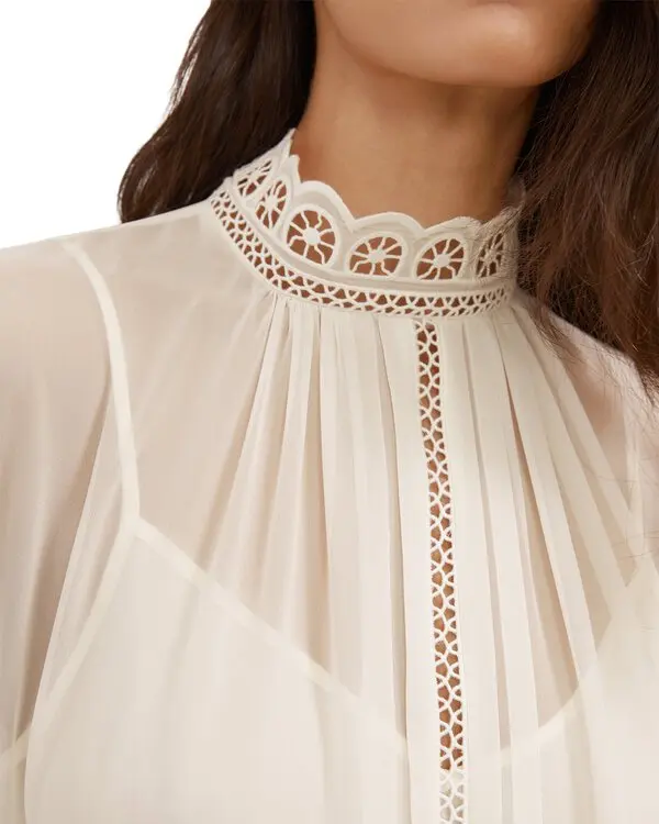 REISS Lace Collar Blouse