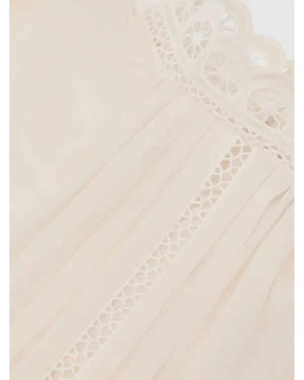 REISS Lace Collar Blouse