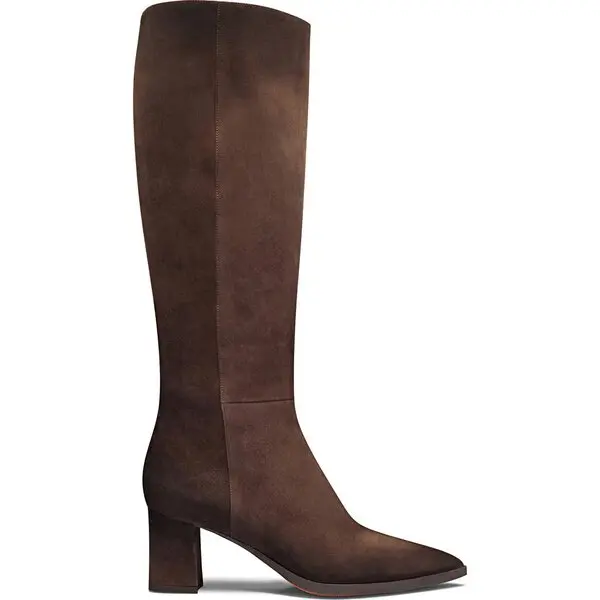 Santoni Suede Mid-heel Boot