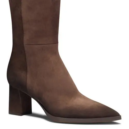 Santoni Suede Mid-heel Boot