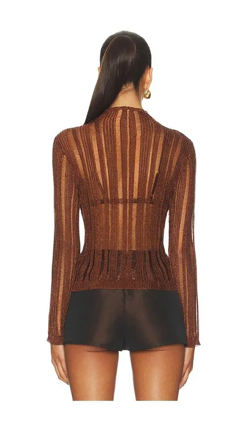 Cult Gaia Kyla Metallic Top