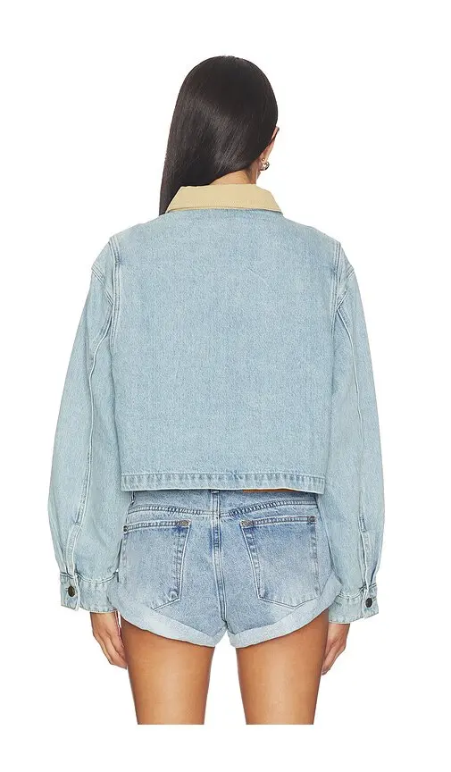 Blanknyc Cropped Denim Jacket - Coffee Run