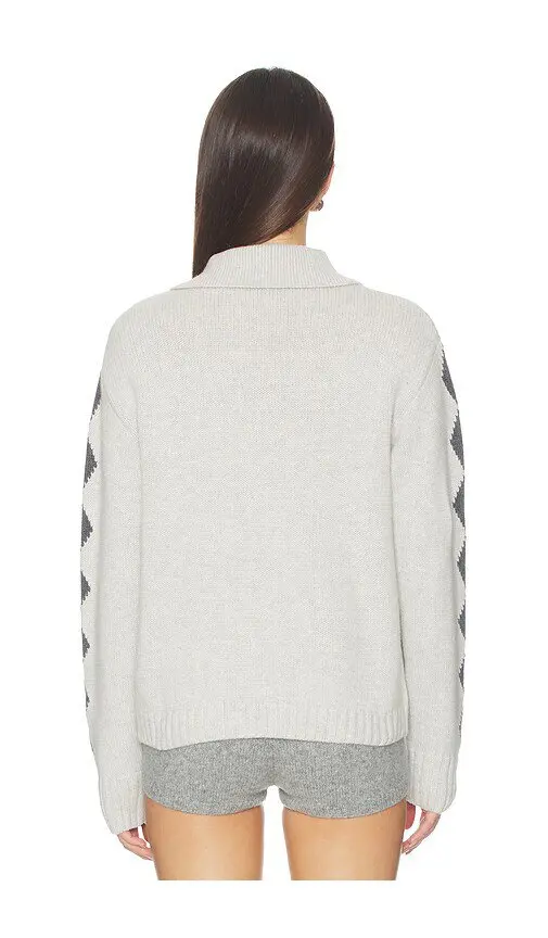 Rails Rhea Zip-up Sweater With Ski Motif