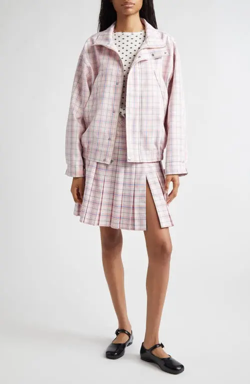 Sandy Liang Papas Plaid Windbreaker Jacket