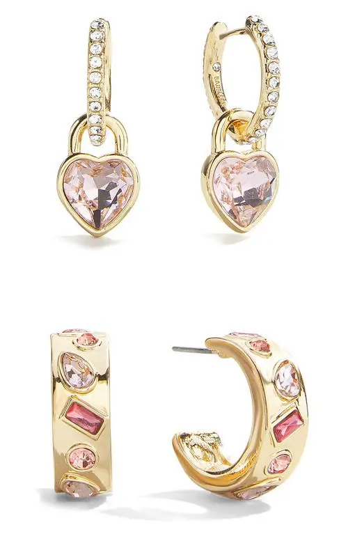 Baublebar Julia Set Of 2 Hoop Earrings - Pink