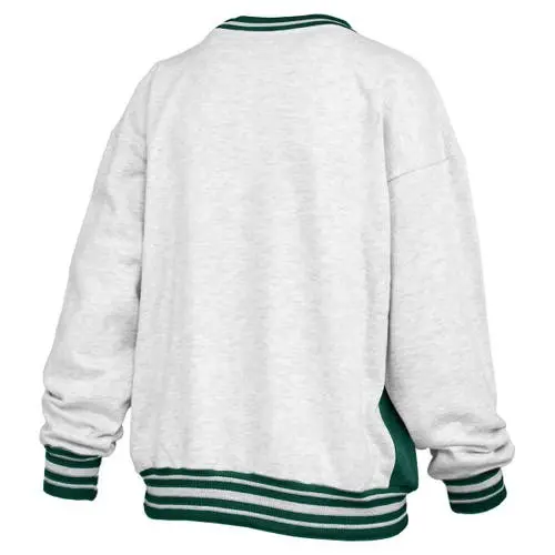 PRESSBOX Green Oregon Ducks Endzone Crewneck Sweatshirt