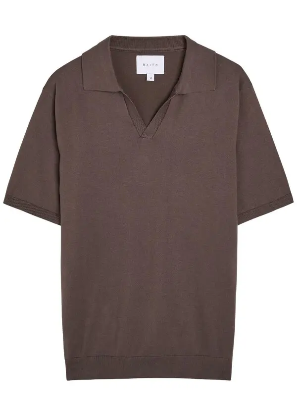 RAITH Priva Cotton Polo Shirt - Dark Brown