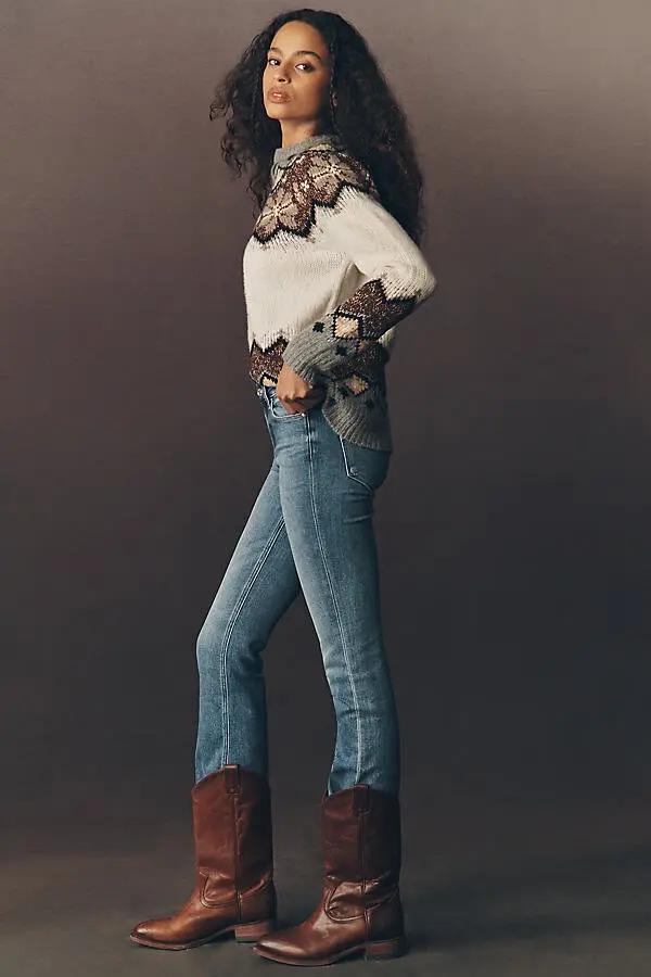 Paige Petite High-rise Manhattan Bootcut Jeans