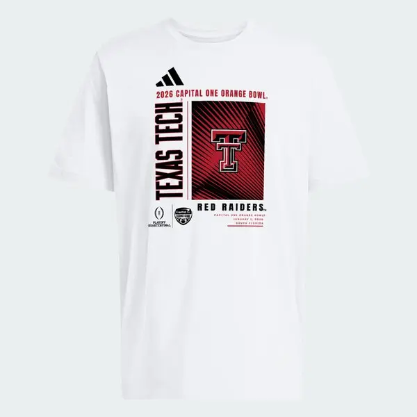 Adidas Texas Tech Raiders College Football Playoff Quarterfinal T-shirt White - White / Ncaa-txt-7tb
