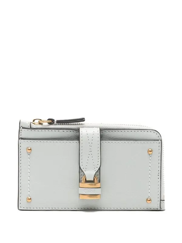 Chloé Paddington Leather Card Case - Sky Blue