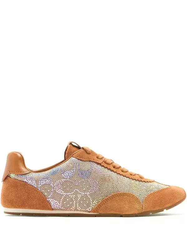 COACH Crystal-embellished Panelled Sneakers