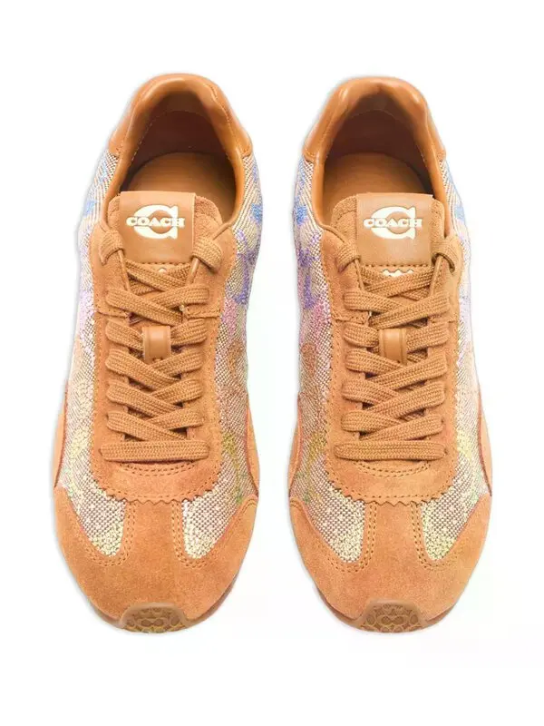 COACH Crystal-embellished Panelled Sneakers